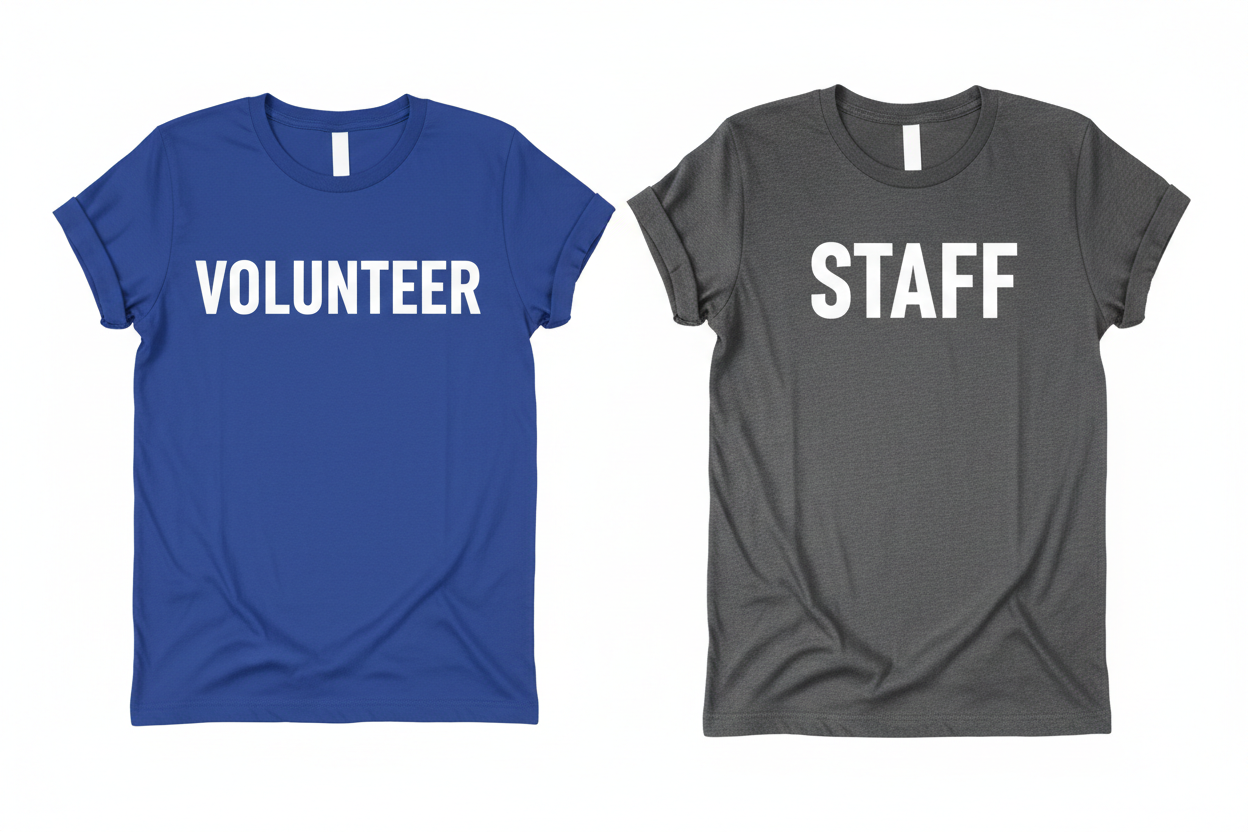Volunteer, Staff & Team T-Shirts – Stecker Creations
